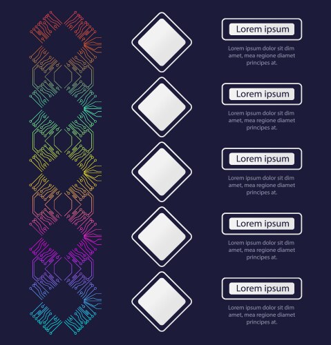 Microelectronic technology infographic chart Vector Image