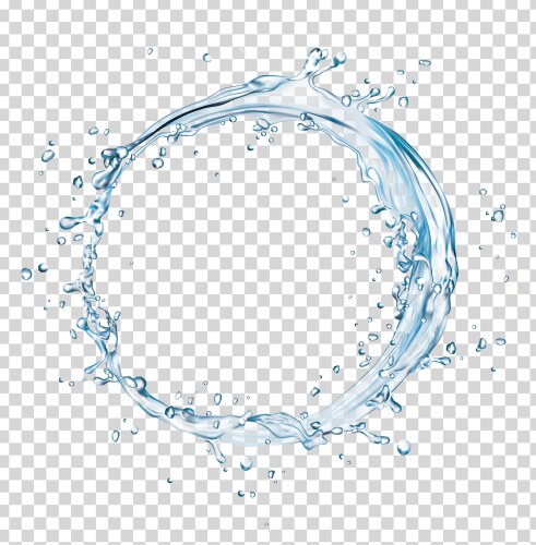 Water splash circle Royalty Free Vector Image - VectorStock