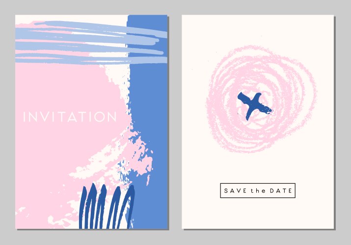 Wedding day design invitation lavender flowers Vector Image