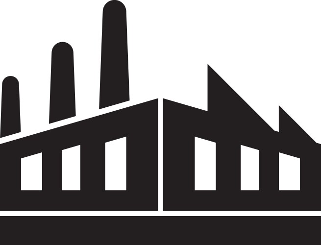 Factory building industrial Royalty Free Vector Image