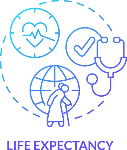 Life expectancy concept icon Royalty Free Vector Image