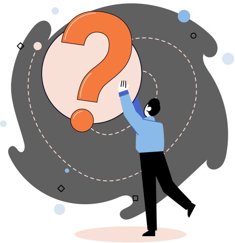 Question mark obtaining information of interest Vector Image