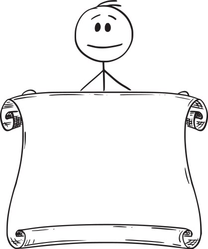 Cartoon man or businessman flying on paper Vector Image