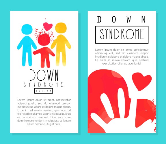 Autism and down syndrome bright logo design Vector Image