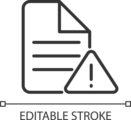 Location error pixel perfect linear icon Vector Image