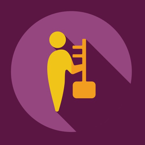 Flat icon people and a business key topic Vector Image