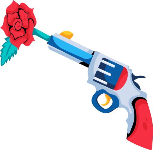 Flower gun Royalty Free Vector Image - VectorStock