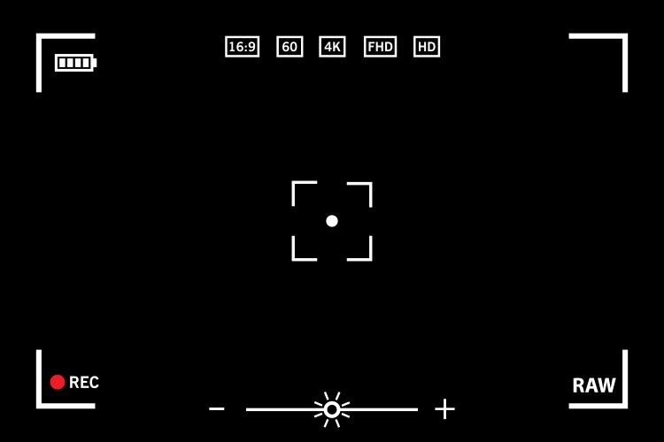 Video camera overlay Royalty Free Vector Image