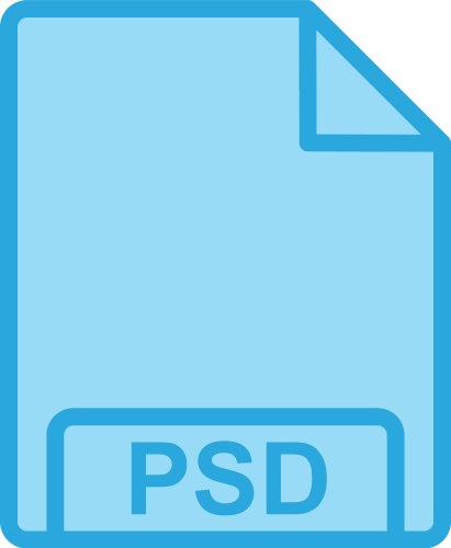 Psd icon Royalty Free Vector Image - VectorStock