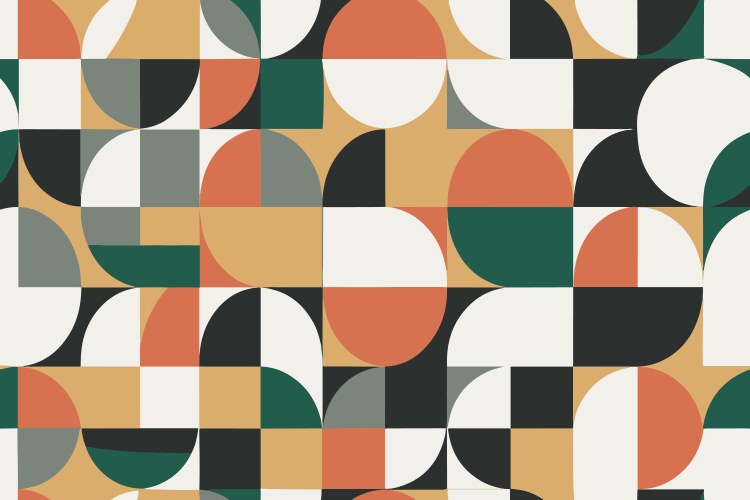 Square geometric shapes seamless pattern school Vector Image