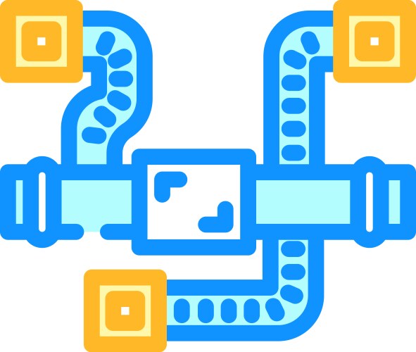 Heat recovery ventilation hrv color icon Vector Image