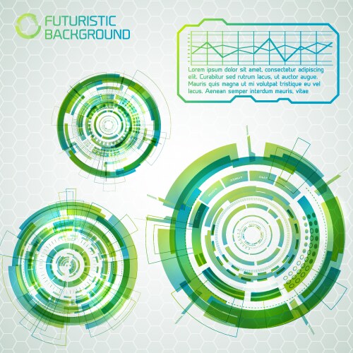 Futuristic geoscience hud interface design Vector Image