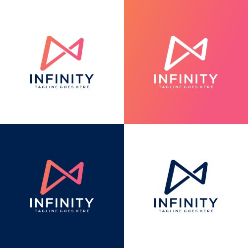 Infinity symbol icon or logo template Royalty Free Vector