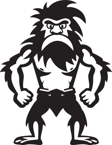 Prehistoric pete cheerful caveman icon ancient Vector Image