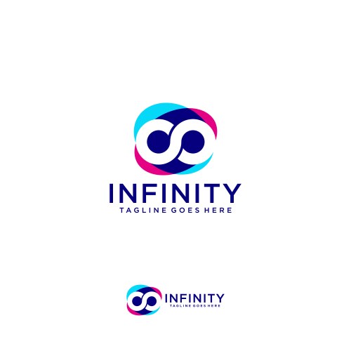 Infinity cloud logo design icon template Vector Image