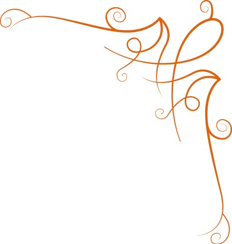 Corner border calligraphy line Royalty Free Vector Image