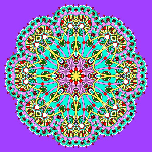 Round lace doily cutout paper pattern Royalty Free Vector