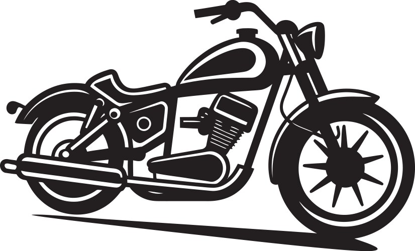 Sporty ridermonotone chopper sketch Royalty Free Vector