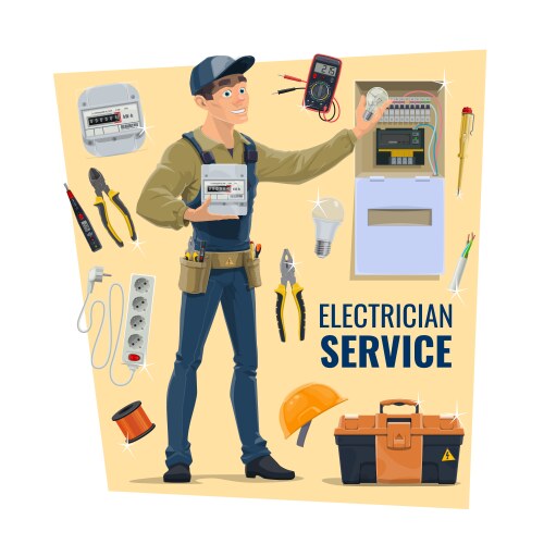 Cartoon utility worker Royalty Free Vector Image