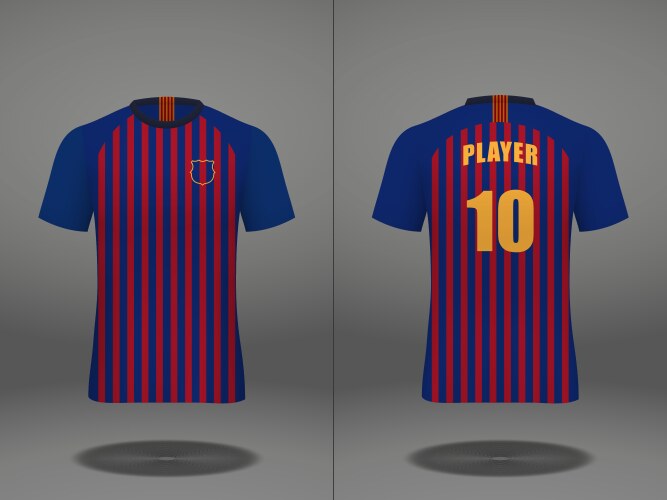 3d realistic template soccer kit Royalty Free Vector Image