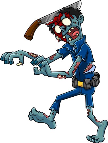 Blue zombie Royalty Free Vector Image - VectorStock