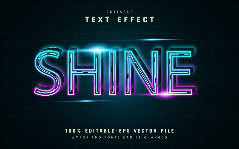 Editable text style effect - moon theme Royalty Free Vector