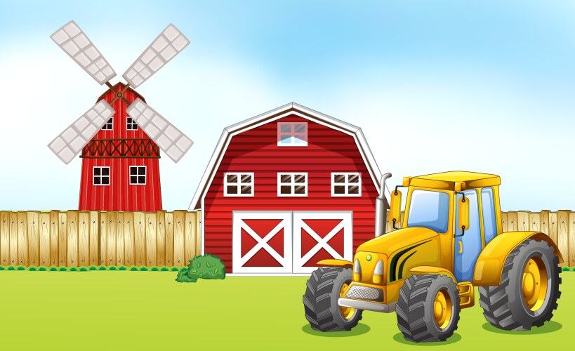 Empty background nature farm scenery Royalty Free Vector