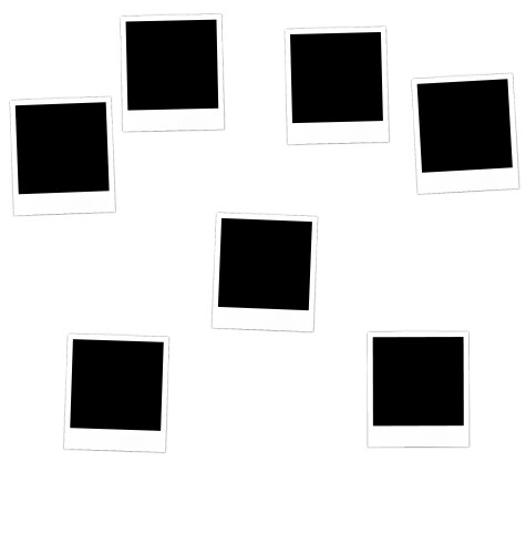 Set photo frame creative shape moon Royalty Free Vector