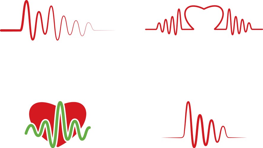 Heart beat line Royalty Free Vector Image - VectorStock