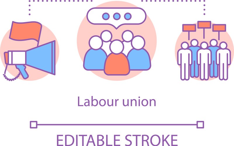 Trade union concept icon Royalty Free Vector Image