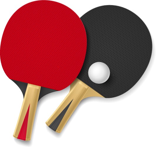 Table tennis rackets Royalty Free Vector Image