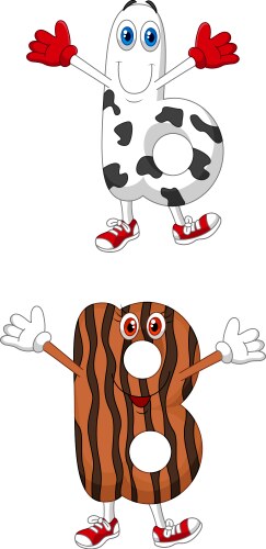 Cartoon of b letter for bear Royalty Free Vector Image