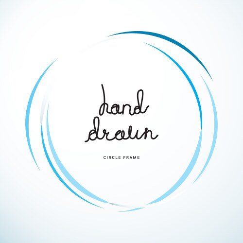 Hand drawn circle Royalty Free Vector Image - VectorStock
