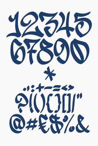 Graffiti Numbers Vector Images (over 4,400)