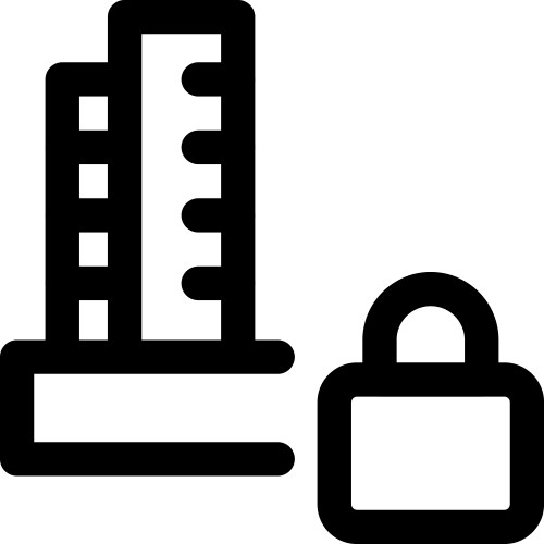 Building with enabled privacy system Royalty Free Vector