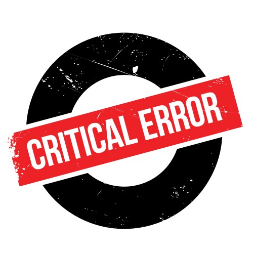 Critical error stamp Royalty Free Vector Image