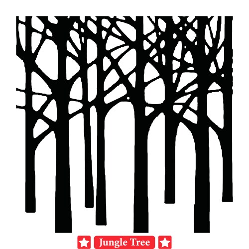 Enchanted jungle retreat authentic tree Royalty Free Vector