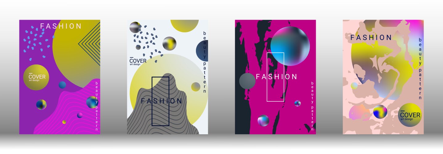 Future futuristic template with abstract forms Vector Image