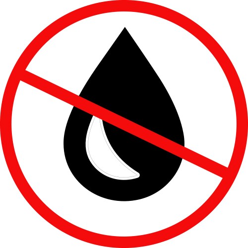 Save water with both hand symbol drop Royalty Free Vector