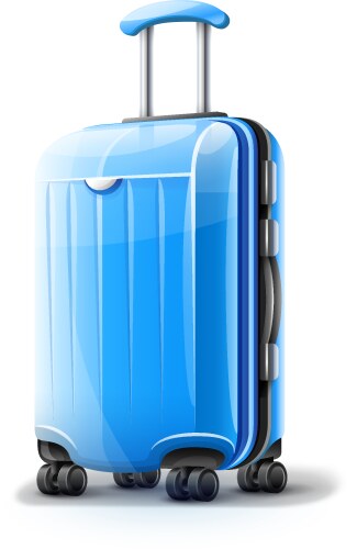 Blue trawel suitcase Royalty Free Vector Image