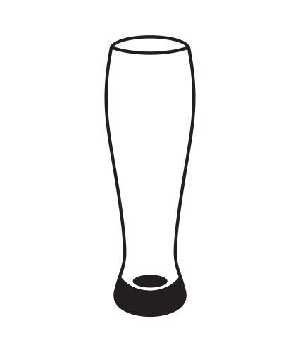 Realistic transparent beer glasses empty and full Vector Image
