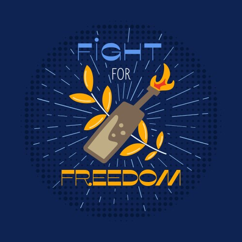 We fight for right flyer template design Vector Image