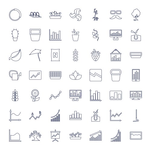 14 growth icons Royalty Free Vector Image - VectorStock