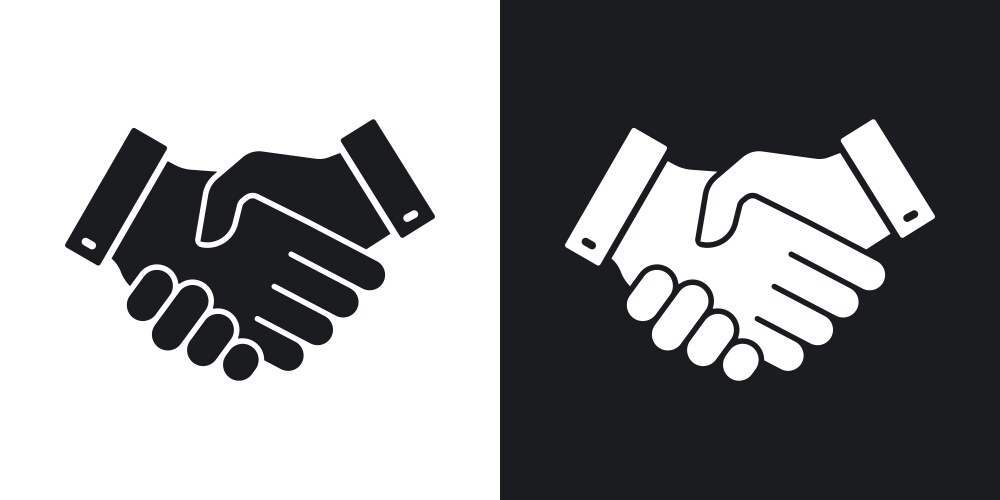 Handshake icon set Royalty Free Vector Image - VectorStock