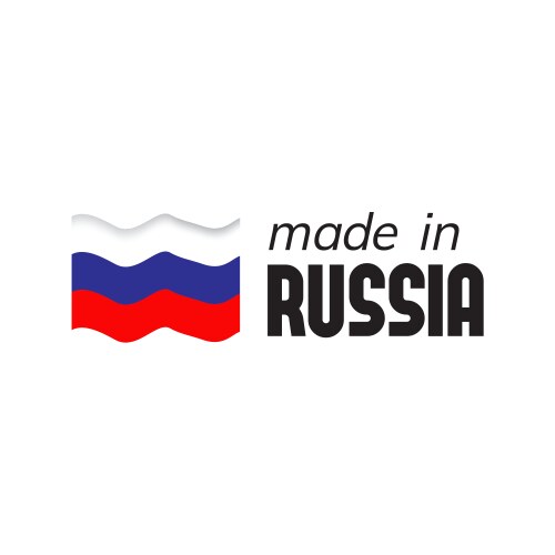 Russian flag icon logo design template Royalty Free Vector