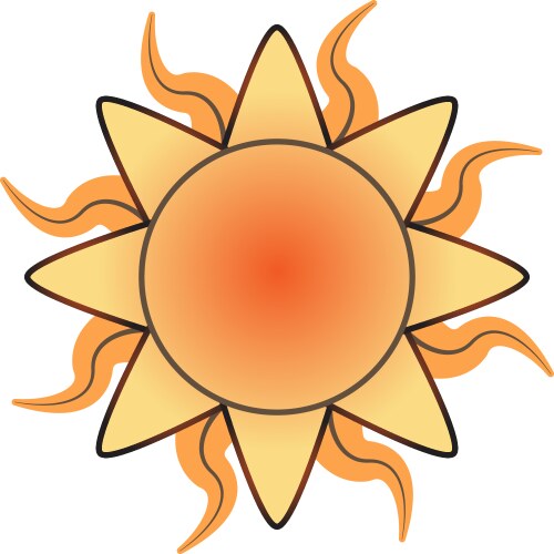 Sun smile Royalty Free Vector Image - VectorStock