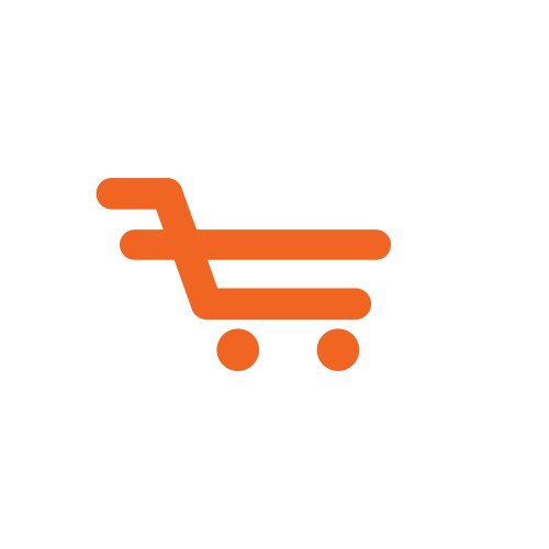 Shopping cart icon logo design template Royalty Free Vector