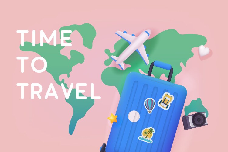 Travel and tourism background Royalty Free Vector Image