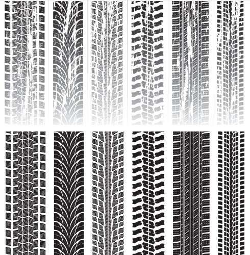 Tire ot tyre of a car truck moto trail patterns Vector Image