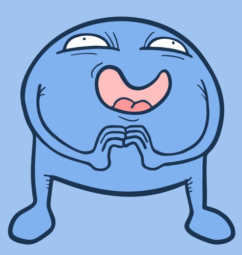 Blue puppet Royalty Free Vector Image - VectorStock